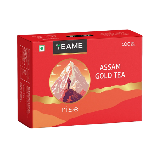 Assam Gold Tea — Bold Kadak Chai, 100 Tea Bags | TEAME