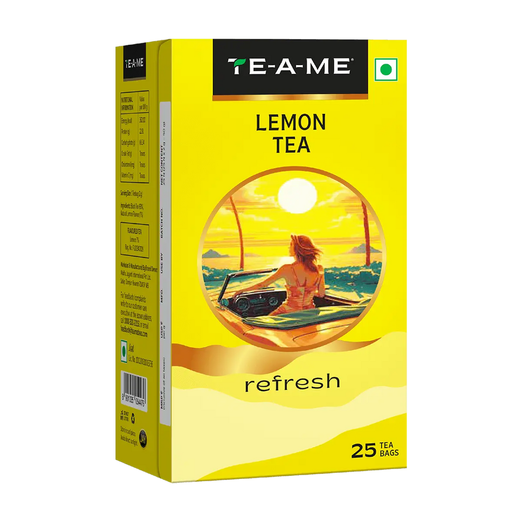 Buy Online: Te-A-Me Lemon Tea from India, 25 tea bags – TE-A-ME
