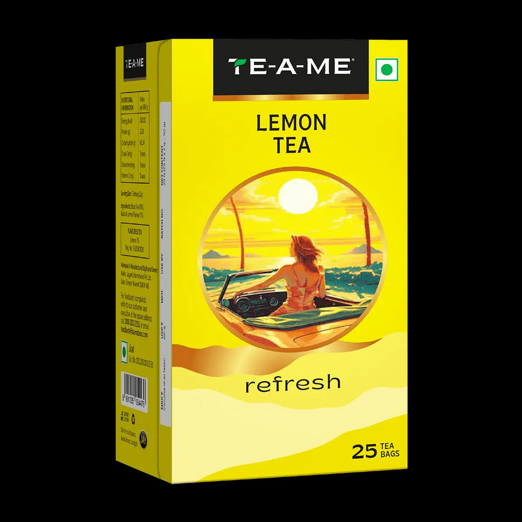 Buy Online: Te-A-Me Lemon Tea from India, 25 tea bags – TE-A-ME